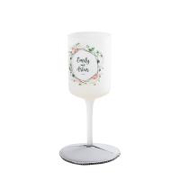 China Sublimation Neoprene Wine Glass Coaster Custom Neoprene Sublimation Blanks Glass Wine Coaster for sale
