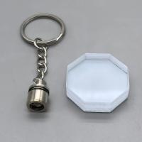 China Various Shapes Sublimation Glow In The Dark Keychain Blanks Custom Photo Printing Acrylic Luminous Keychain for sale
