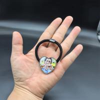 China Fashion Blank Sublimation Hair Ties Heart Shape Bracelet Personalized Heat Transfer Elastic Hair Ropes Accessories for sale