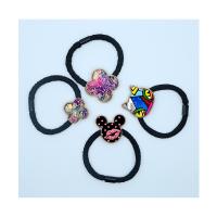 China Blank Sublimation Elastic Hair Bands Diy Photo Printing Stretchy Hair Ties for sale