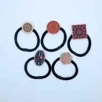 China Blank Sublimation Elastic Hair Bands Diy Photo Printing Stretchy Hair Ties for sale