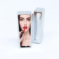 China Sublimation Blank Lipstick Case With Mirror Diy Photo Printing Lipstick Holder For Cosmetic Use for sale
