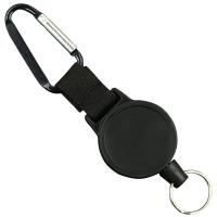 China Tactical Multifunction Badge Reels Sublimation Corkscrew Key Chain With High Density Webbing Black Cool Style Outdoor for sale
