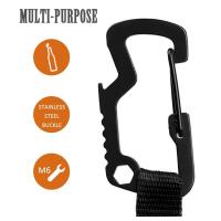 China Tactical Multifunction Badge Reels Sublimation Corkscrew Key Chain With High Density Webbing Black Cool Style Outdoor for sale