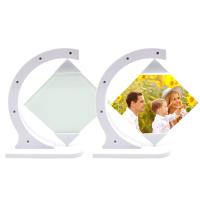 China 360 Rotate Glass Frame Sublimation Blank Photo Frame for sale