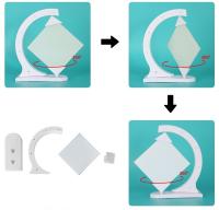 China 360 Rotate Glass Frame Sublimation Blank Photo Frame for sale