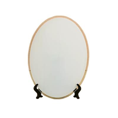 China Oval Shape Sublimation Glass Photo Frame Custom Glass Picture Frame for sale