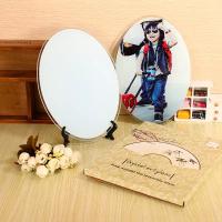 China Oval Shape Sublimation Glass Photo Frame Custom Glass Picture Frame for sale