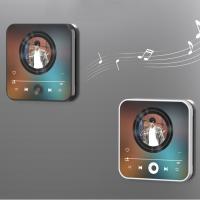 China DIY Custom Music Fridge Magnet Blank Sublimation Photo Music Fridge Magnet With Bluetooth Music Player for sale
