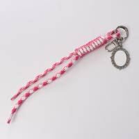 China Blank Sublimation Braided Keychain Rope Multi Color Woven Rope Keychains Custom Photo Charm Sturdy Cute 2 In 1 Keychain Bag Decor for sale