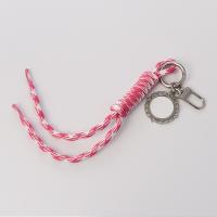 China Blank Sublimation Braided Keychain Rope Multi Color Woven Rope Keychains Custom Photo Charm Sturdy Cute 2 In 1 Keychain Bag Decor for sale
