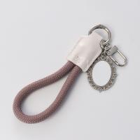 China Blank Sublimation Braided Keychain Rope Multi Color Woven Rope Keychains Custom Photo Charm Sturdy Cute 2 In 1 Keychain Bag Decor for sale