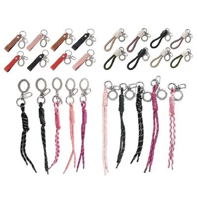 China Blank Sublimation Braided Keychain Rope Multi Color Woven Rope Keychains Custom Photo Charm Sturdy Cute 2 In 1 Keychain Bag Decor for sale