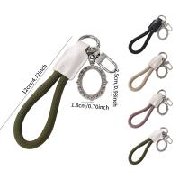 China Blank Sublimation Braided Keychain Rope Multi Color Woven Rope Keychains Custom Photo Charm Sturdy Cute 2 In 1 Keychain Bag Decor for sale