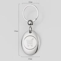 China Blank Sublimation Trolley Coin Keychain Custom Metal Tokens Heat Transfer Shopping Cart Coin Keychain for sale