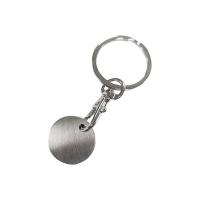 China Sublimation Laser Stainless Steel Shopping Trolley Coin Keychain Custom Printed Tokens for sale