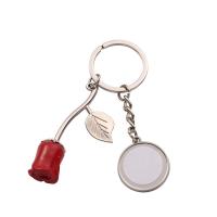China Personalized Mother'S Day Gifts Luxury Rose Sublimation Keychain Blanks Valentine'S Day Wedding Promotional Gifts for sale