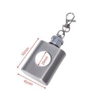 China Blank 1oz Stainless Steel Sublimation Small Wine Pot Keychain Portable Sublimation Hip Flask Decorative Wine Bottles for sale