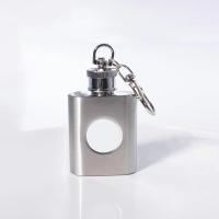 China Blank 1oz Stainless Steel Sublimation Small Wine Pot Keychain Portable Sublimation Hip Flask Decorative Wine Bottles for sale