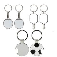 China Sublimation Blanks Sports Keychain For Table Tennis Bat Football Promotional Gifts Soccer Keychain Personalized for sale