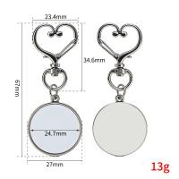 China Custom Valentines Gifts Heart Shape Sublimation Keychain Promotional Key Chains for sale