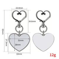 China Custom Valentines Gifts Heart Shape Sublimation Keychain Promotional Key Chains for sale