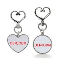 China Custom Valentines Gifts Heart Shape Sublimation Keychain Promotional Key Chains for sale