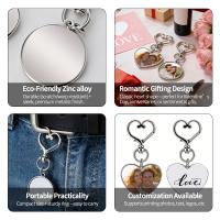 China Custom Valentines Gifts Heart Shape Sublimation Keychain Promotional Key Chains for sale