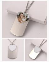 China Sublimation Lover Locket Jewelry Pendant Necklace Blanks for sale