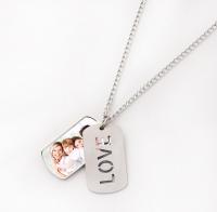 China Sublimation Lover Locket Jewelry Pendant Necklace Blanks for sale