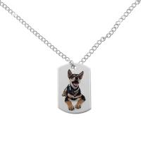 China Stainless Steel Rectangle Laser Sublimation Necklace Customized Printable Pet ID Tags Sublimation Dog Tag Blanks for sale