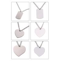 China Stainless Steel Rectangle Laser Sublimation Necklace Customized Printable Pet ID Tags Sublimation Dog Tag Blanks for sale
