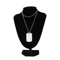 China Stainless Steel Rectangle Laser Sublimation Necklace Customized Printable Pet ID Tags Sublimation Dog Tag Blanks for sale