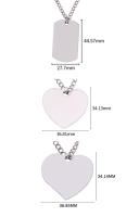 China Stainless Steel Rectangle Laser Sublimation Necklace Customized Printable Pet ID Tags Sublimation Dog Tag Blanks for sale