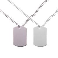 China Stainless Steel Rectangle Laser Sublimation Necklace Customized Printable Pet ID Tags Sublimation Dog Tag Blanks for sale