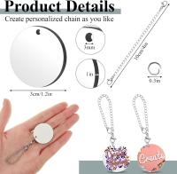China Personalized Blank Round MDF Sublimation Pendant Keychain Hardwood Photo Keychain Charm For Bag Mug Keys Gifts Decor for sale