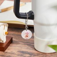 China Personalized Blank Round MDF Sublimation Pendant Keychain Hardwood Photo Keychain Charm For Bag Mug Keys Gifts Decor for sale