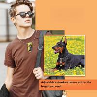 China Sublimation Metal Crafts Dog Tags Necklace ID Tags Set Complete With Ball Chains for sale
