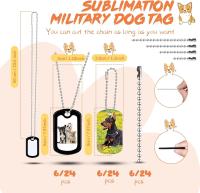 China Sublimation Metal Crafts Dog Tags Necklace ID Tags Set Complete With Ball Chains for sale