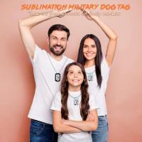 China Sublimation Metal Crafts Dog Tags Necklace ID Tags Set Complete With Ball Chains for sale
