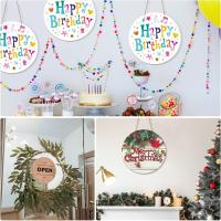China Printable Blank Wood Display Door Sign Sublimation MDF Welcome Sign For Front Door Custom Wooden Christmas Decoration for sale