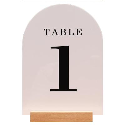 China DIY Heat Transfer Wood Arched Semicircle Place Cards Blank Sublimation Table Name Cards Party Decorations Wedding Table Signs for sale