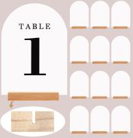 China DIY Heat Transfer Wood Arched Semicircle Place Cards Blank Sublimation Table Name Cards Party Decorations Wedding Table Signs for sale