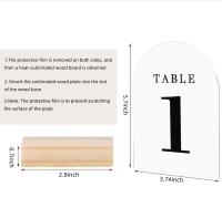 China DIY Heat Transfer Wood Arched Semicircle Place Cards Blank Sublimation Table Name Cards Party Decorations Wedding Table Signs for sale