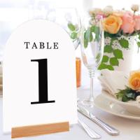 China DIY Heat Transfer Wood Arched Semicircle Place Cards Blank Sublimation Table Name Cards Party Decorations Wedding Table Signs for sale