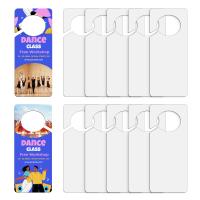 China Double Sided Printing Blank Sublimation Plastic Door Hanger Custom Door Hanging For DIY Craft Home Office Hotel Restaurant Decoration for sale