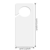 China Double Sided Printing Blank Sublimation Plastic Door Hanger Custom Door Hanging For DIY Craft Home Office Hotel Restaurant Decoration for sale