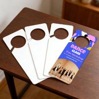 China Double Sided Printing Blank Sublimation Plastic Door Hanger Custom Door Hanging For DIY Craft Home Office Hotel Restaurant Decoration for sale
