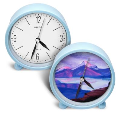 China Promotional Modern Plastic Blank Sublimation Alarm Clock 6 Colors for sale