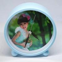 China Promotional Modern Plastic Blank Sublimation Alarm Clock 6 Colors for sale